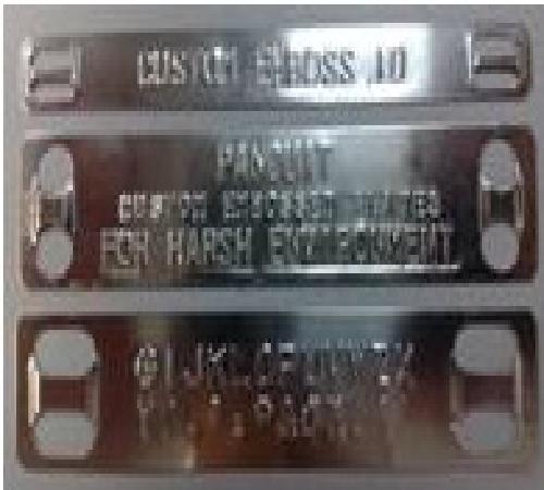 Embossed Stainless Steel Marker Plates | Nationware